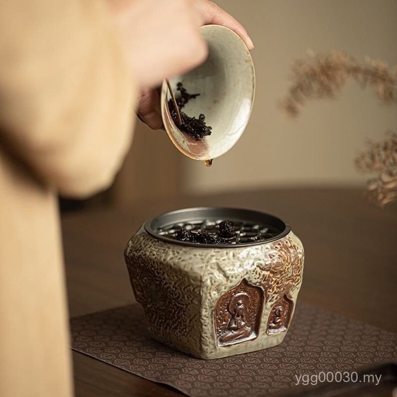 Impression Dead Zen Water Stoneware Retro Ceramic Tea Residue Bucket ...