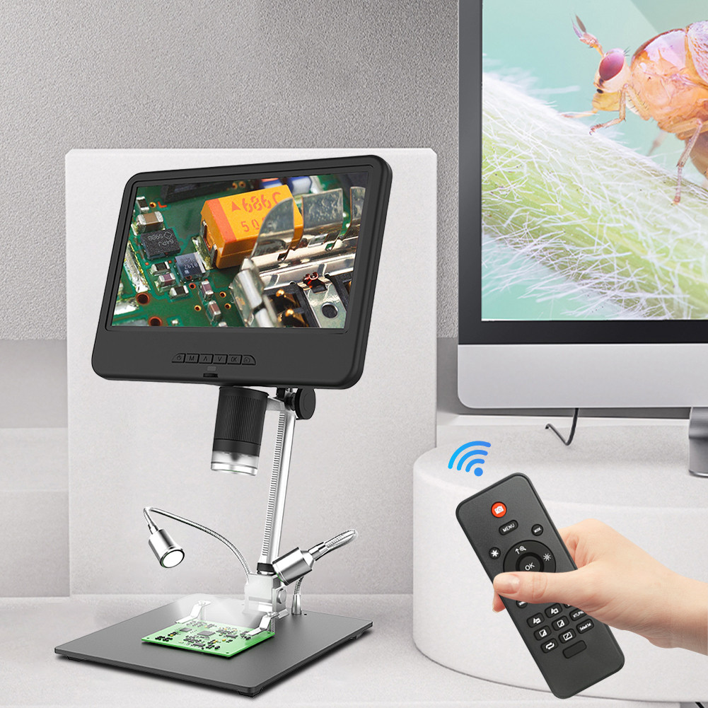 260 X Digital Microscope Zoom Microscope 10.1inch LCD Screen Soldering ...