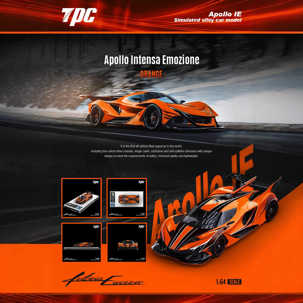 TPC 1/64 Apollo Intensa Emozione IE Diecast car Car Model Simulation ...