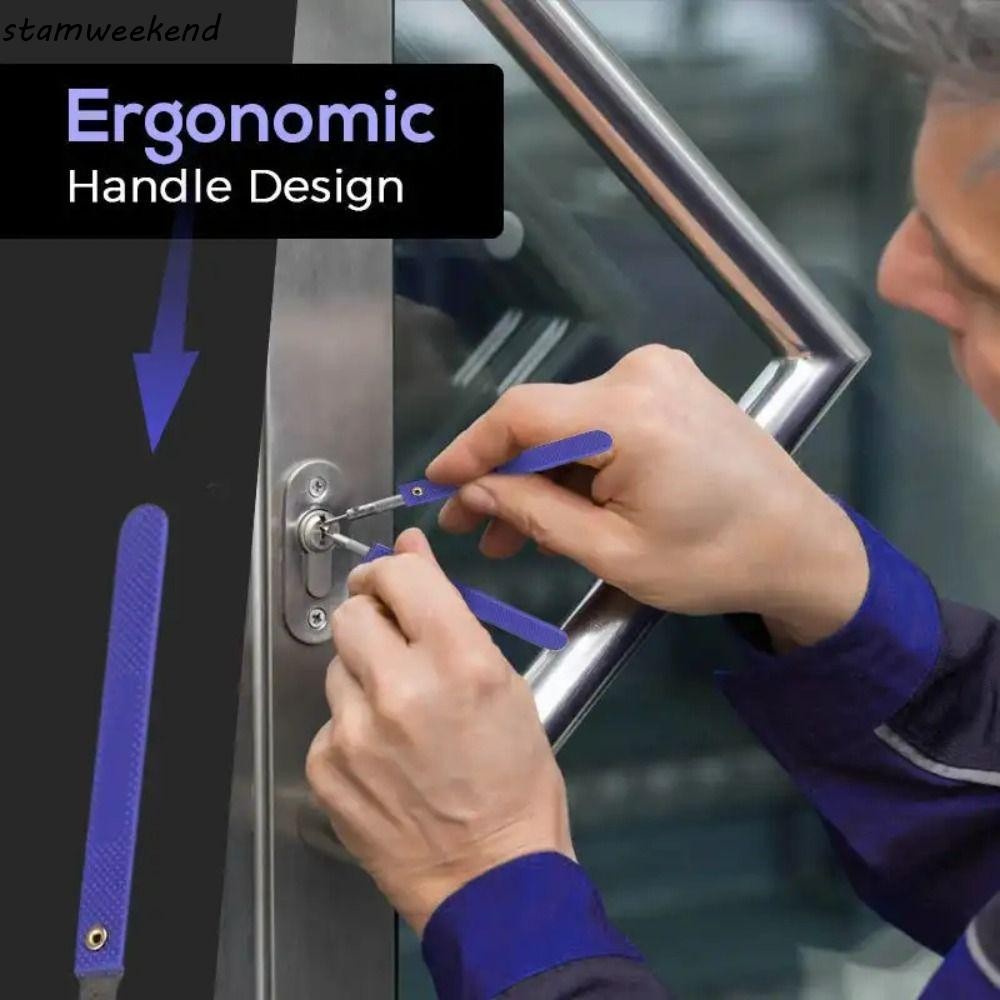 STAMWEEKEND Locksmith Lock Pick Set, Mini Hooks Tension Removal Lock ...