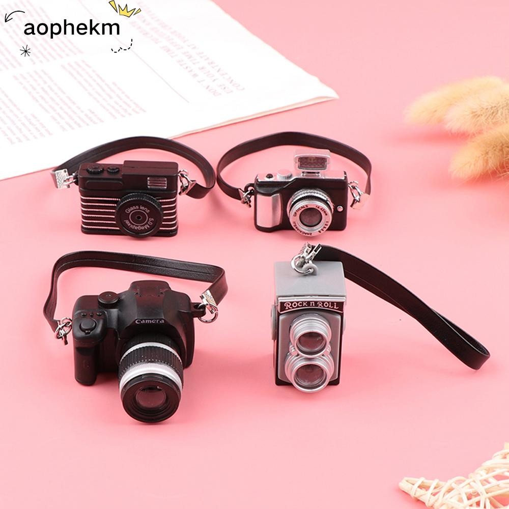 AOPHEKM Miniature Dolls Camera 1:12 Scale Mini SLR Kids Toys Shutter ...