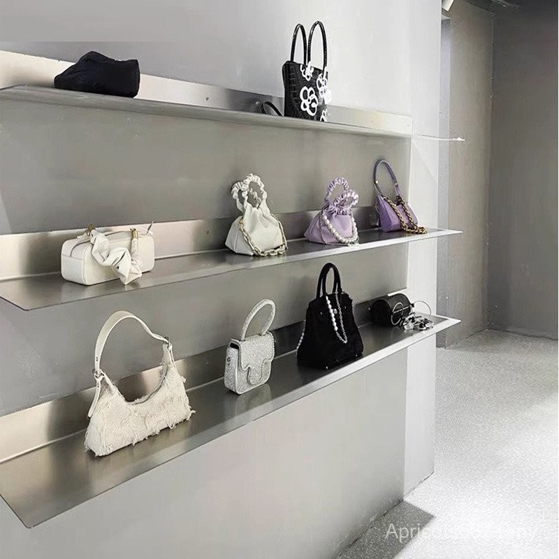 Clothing Store Wall Shelf Bag Shoes Wall Hanging Stainless Steel ...
