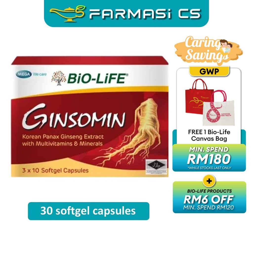 Bio-Life Ginsomin Korean Panax Ginseng Extract With Multivitamins with ...