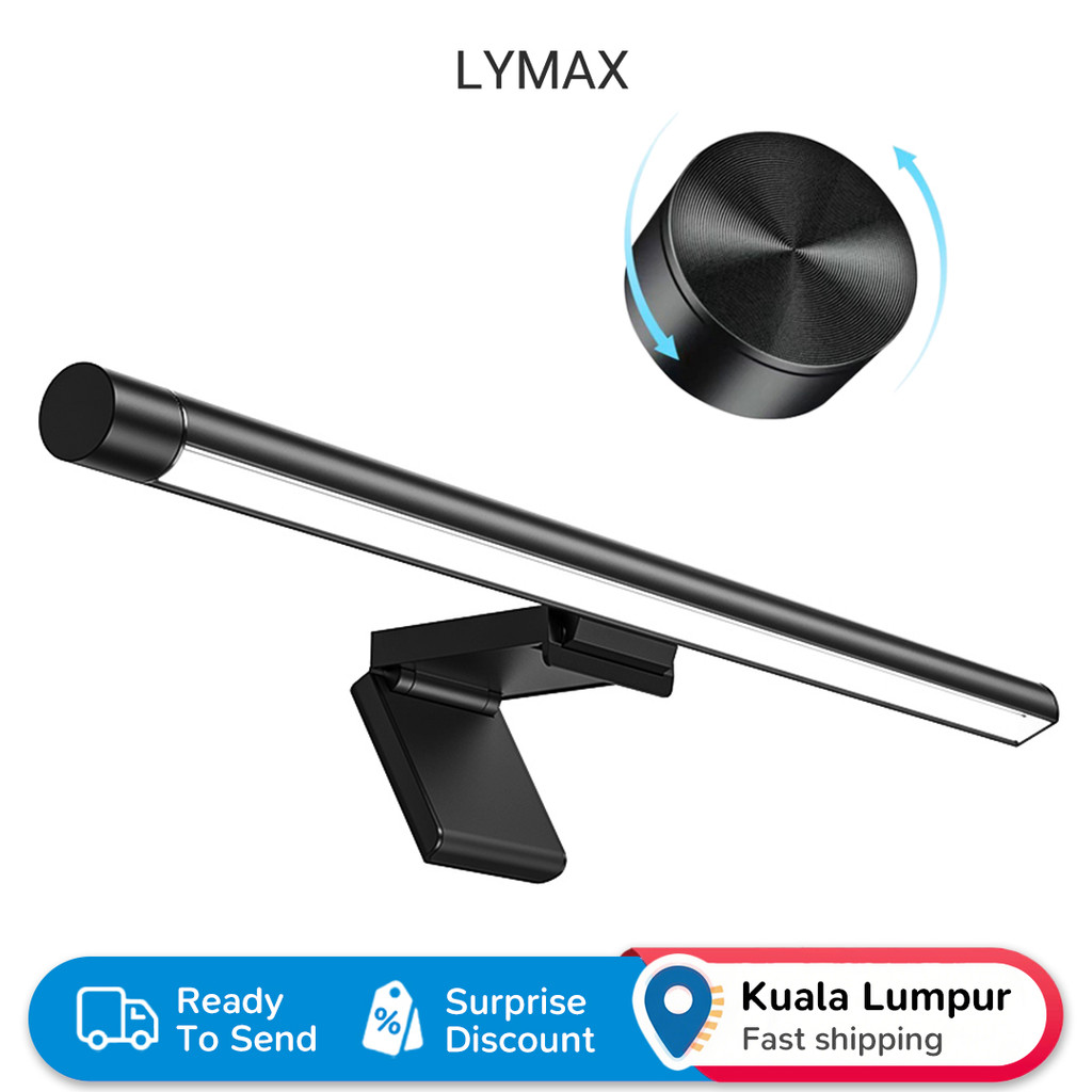 LYMAX Mechanical Knob Screen Hanging Light Eyes Protection PC Computer Monitor Light Bar ...