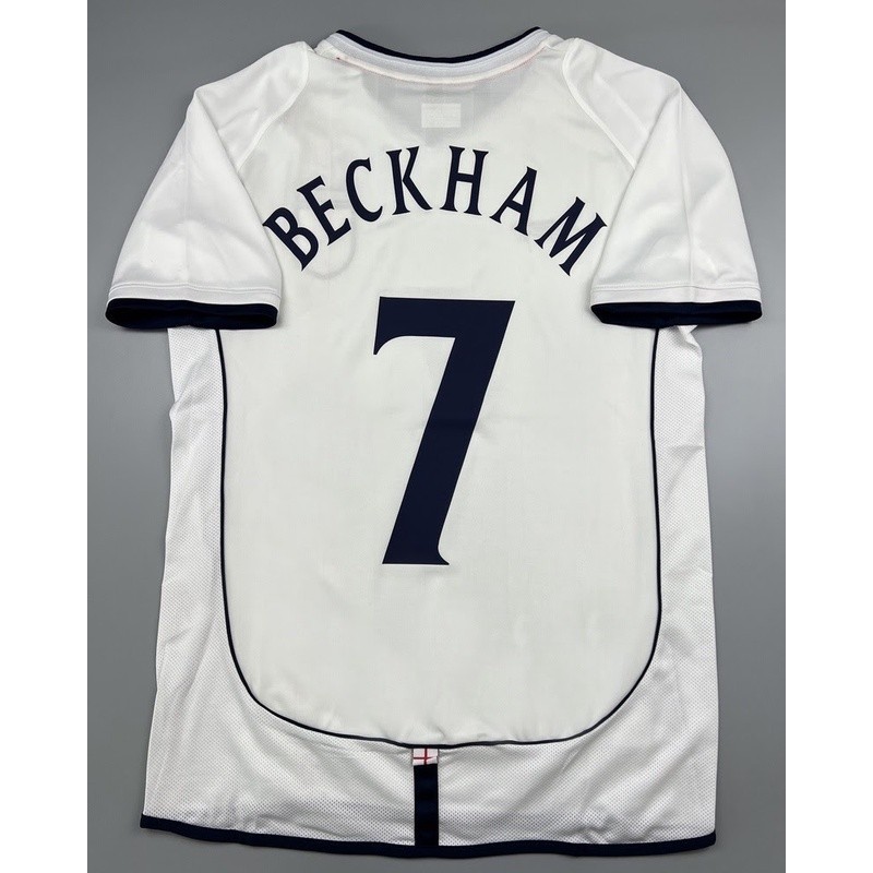 2002 England Home Retro Football Shirt - David Beckham No. 7 Classic ...
