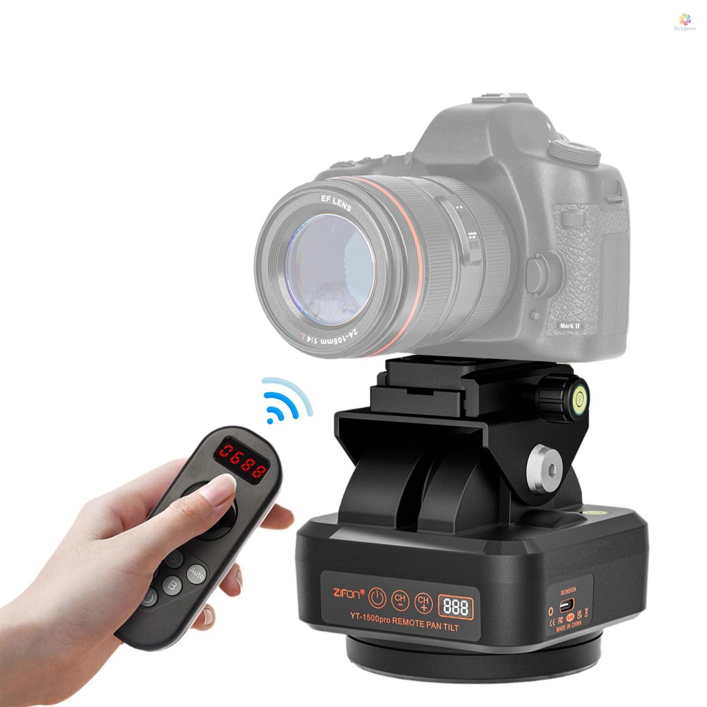 ZIFON YT1500pro Remote Control Pan Tilt Head Motorized Panoramic Head ...