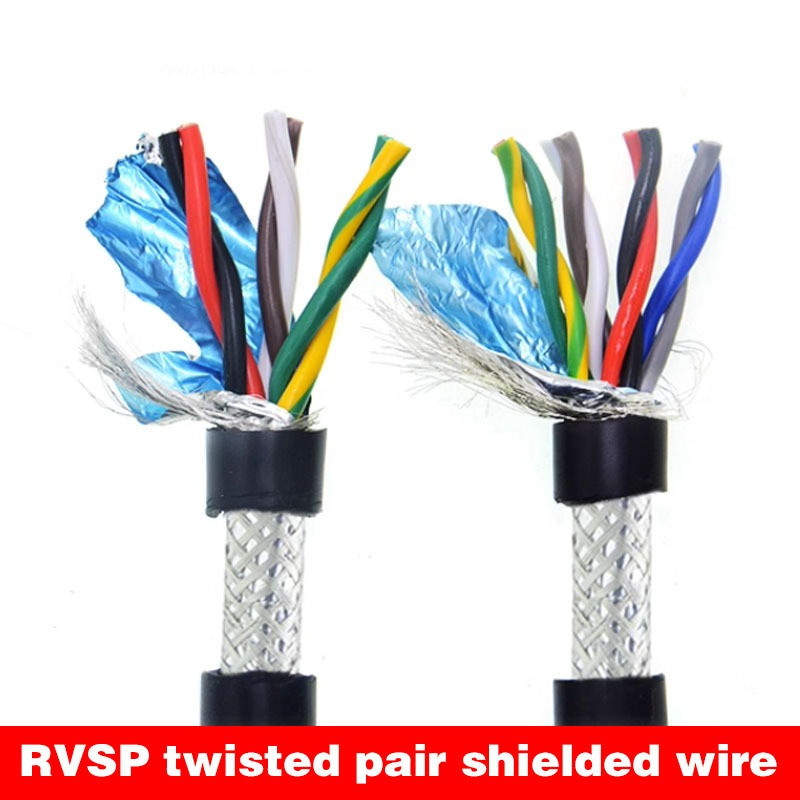 ((100M) Pure Copper RVSP Twisted Pair Shielded Wire 2 Cores 0.3 0.5 0. ...