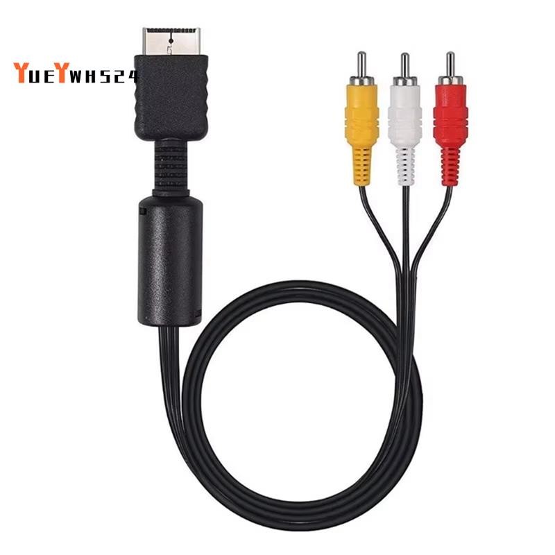 For PS2 PS1 AV Cable Splitter Audio Video Extend Cord Game Player to ...