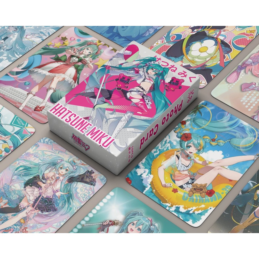 50-92pcs Manga Manhwa Hatsune Miku Laser Holographic Lomo Cards A ...