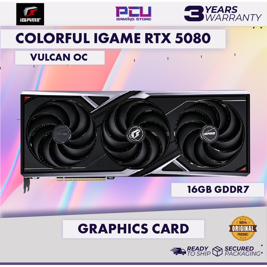 COLORFUL IGAME GEFORCE RTX 5080 VULCAN OC 16GB GDDR7 VGA GRAPHIC CARD ...