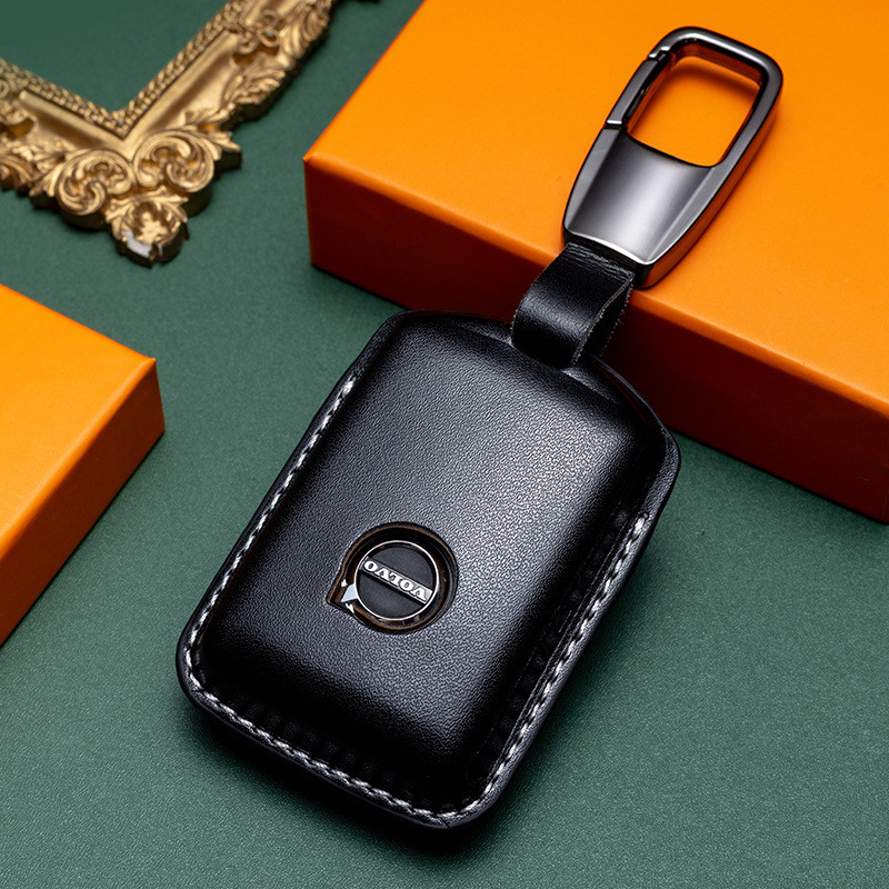 Volvo Car Cowhide Smart Key Case Suitable for XC60 XC40 XC90 V60 V90 ...