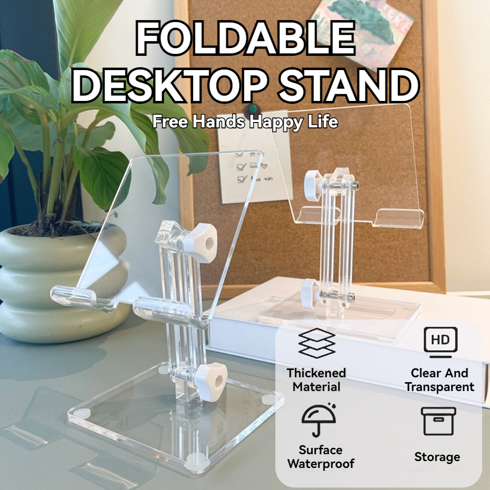 Table Cell Phone Stand Transparent Acrylic Tablet Universal Adjustable ...