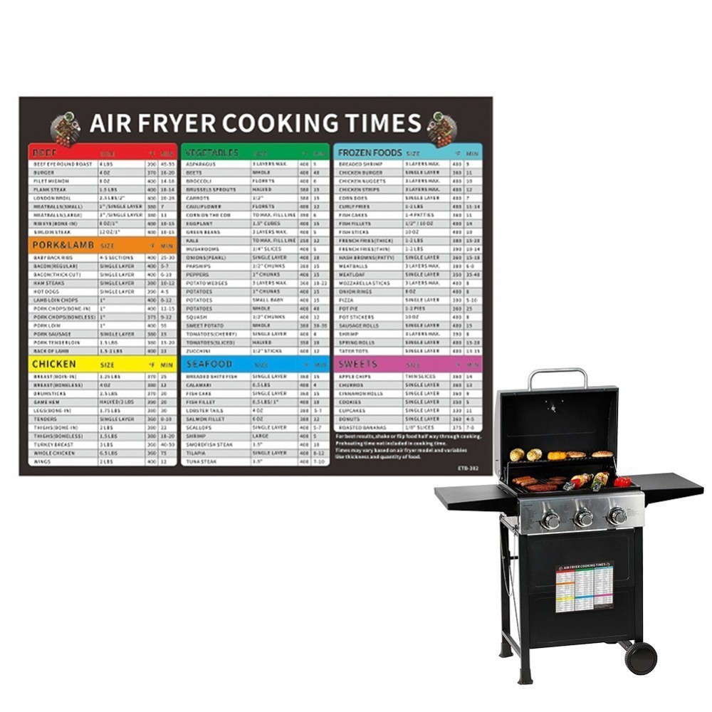 1 Set Air Fryer Cookbook Magnetic Cheat Sheet Food Pro Recipes Cooking ...