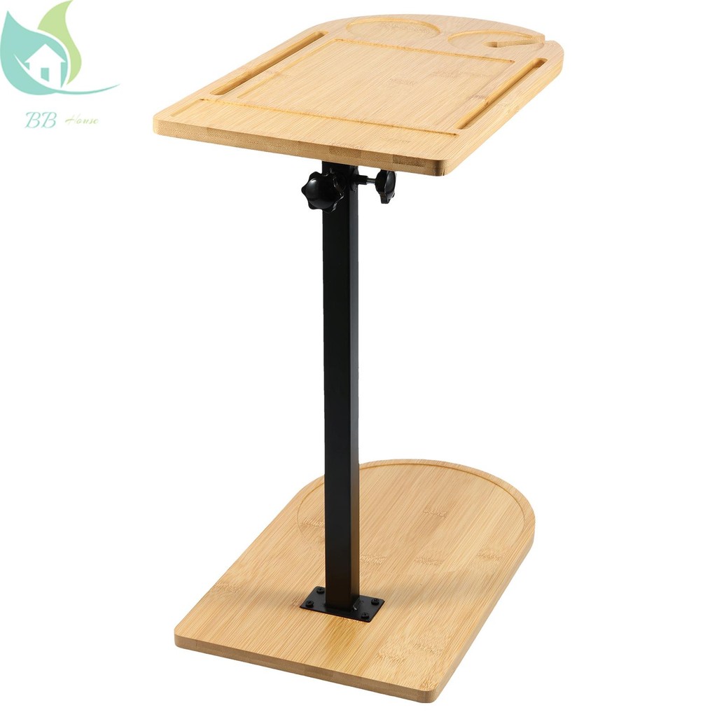 Sofa Tray Table 360 Degree Swivel Couch Side Table Height Adjustable ...