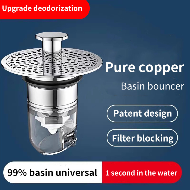 Stainless Steel Pop-Up Drain Strainer with Filter Wash Basin Sink Plug ...