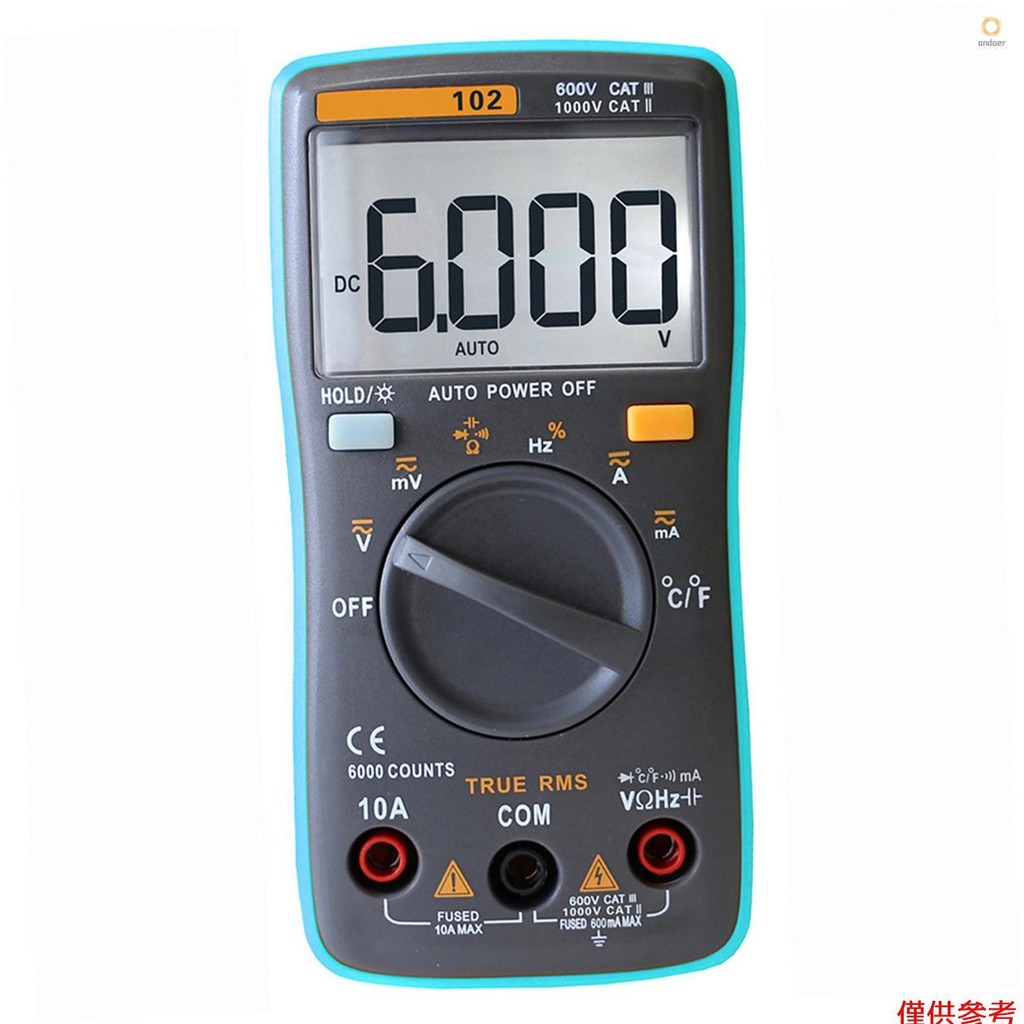 RICHMETERS RM102 True RMS Multifunctional LCD Digital Multimeter DMM DC ...