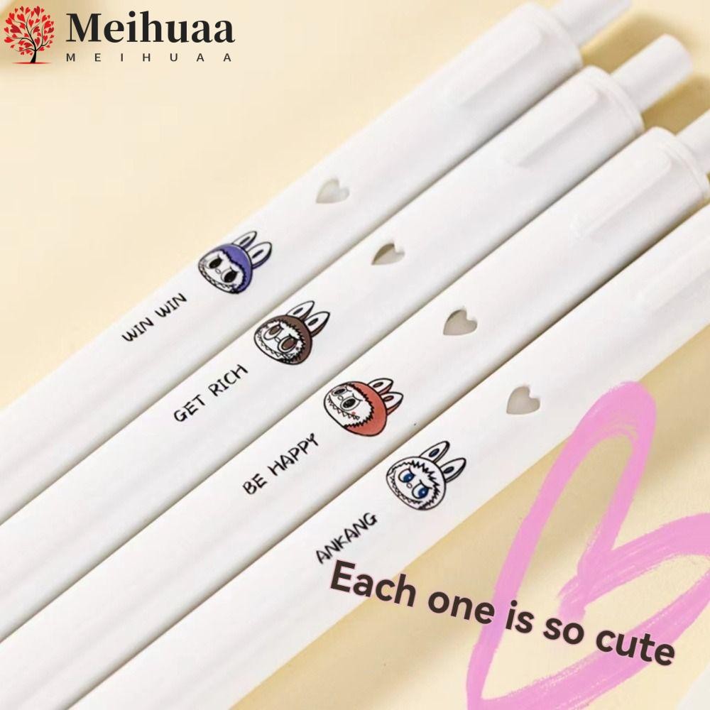 MEIHUAA 6Pcs Labubu Gel Pens, Love Cartoon Ballpoint Pen, Kawaii Smooth ...