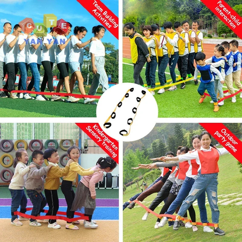 3-10 Person Outdoor Fun Games for Kids Adults Team Building Multiple Footsteps Teamwork Sensory ...