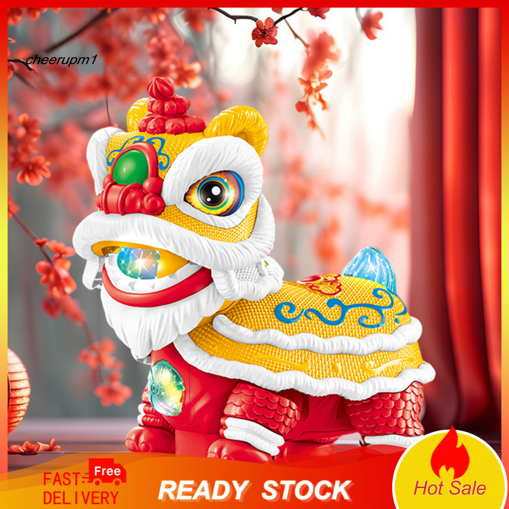 CHEER Cartoon Awake Lion Toy Obstacle Avoidance Lion Toy Lion Dance Toy ...