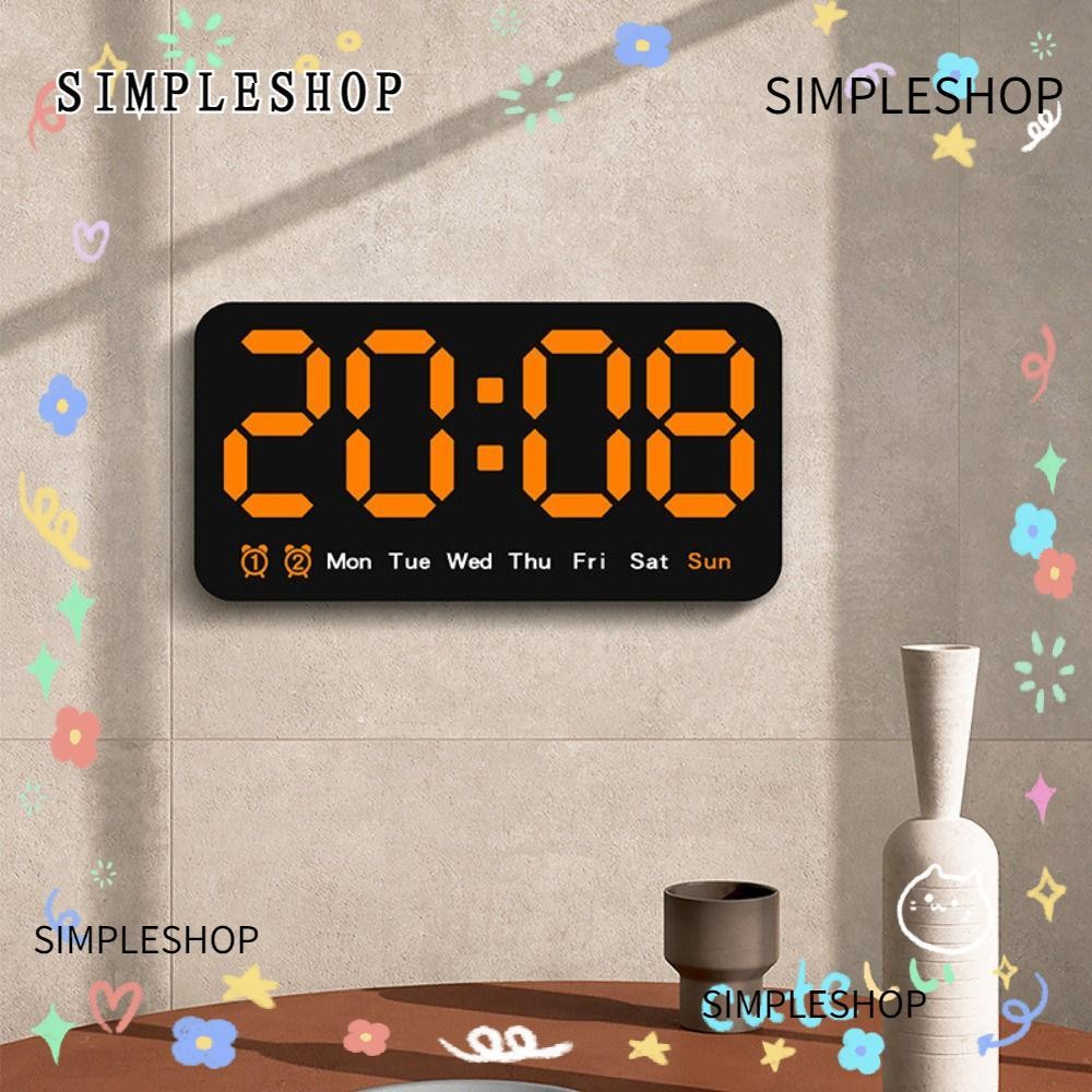 SIMPLESHOP Electronic Wall Clock, Wall-mounted Home Digital LED Clocks ...