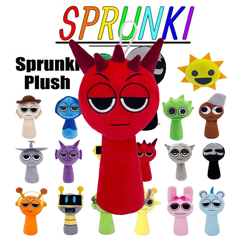 Sprunki Plush Toy Sprunki Incredibox Game Gray Wenda Oren Stuffed Doll ...