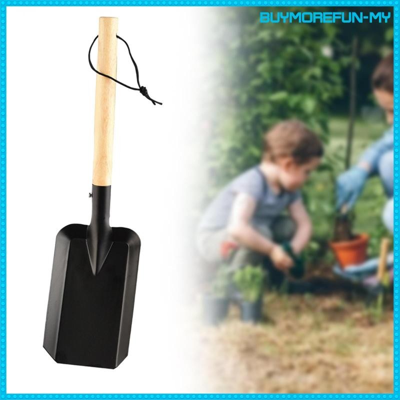 [BuymorefunMY] Wood Handle Garden Spade Multifunctional Portable ...