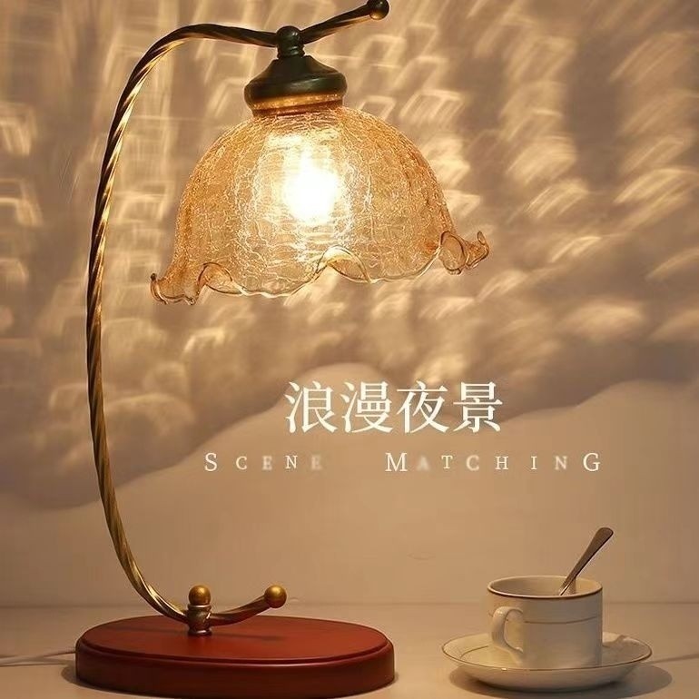 Shopee Official American ins Style Solid Wood Table Lamp Main Room Desk ...