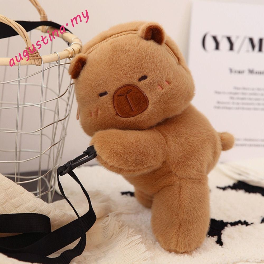 AUGUSTINA Capybara Plush Handbag, Large Capacity Fashion Capybara ...