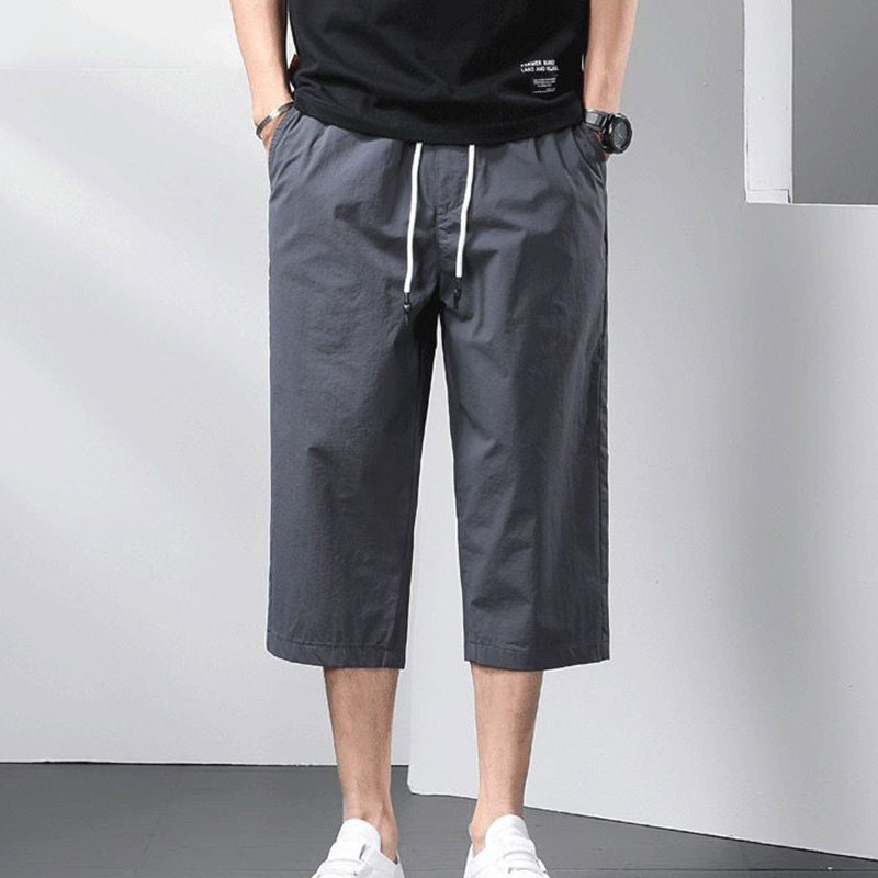 Breathable Three Quarter Pants Basic Men 3 Quarter Pants Plain Shorts 4 ...