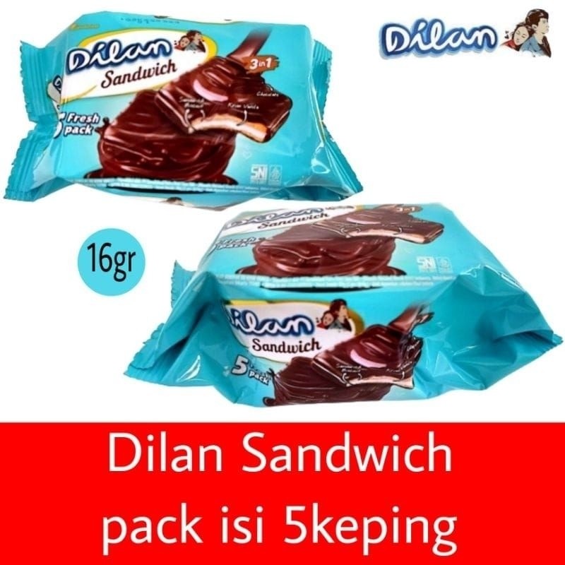 Dilan Biscuit Sandwich rasa chocolate isi Krim Coklat 80g. | Shopee ...