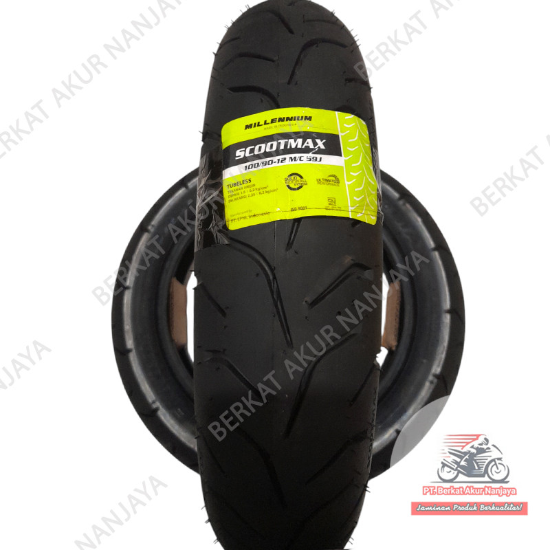 Millennium Tire Scoopy Motorcycle Tires Genio Scootmax 100/90-12 ...
