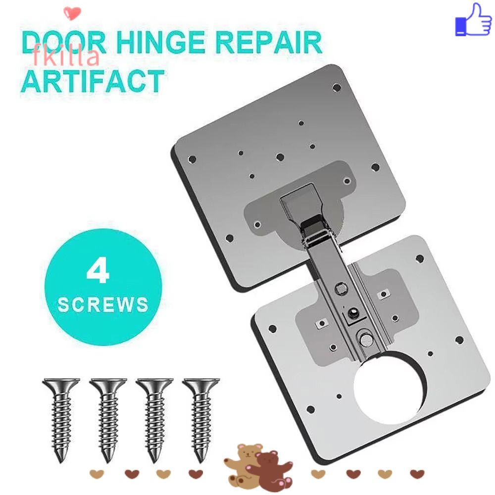FKILLA1 Kitchen Cabinet Hinge Repair Plate, Stainless Steel Easy to ...