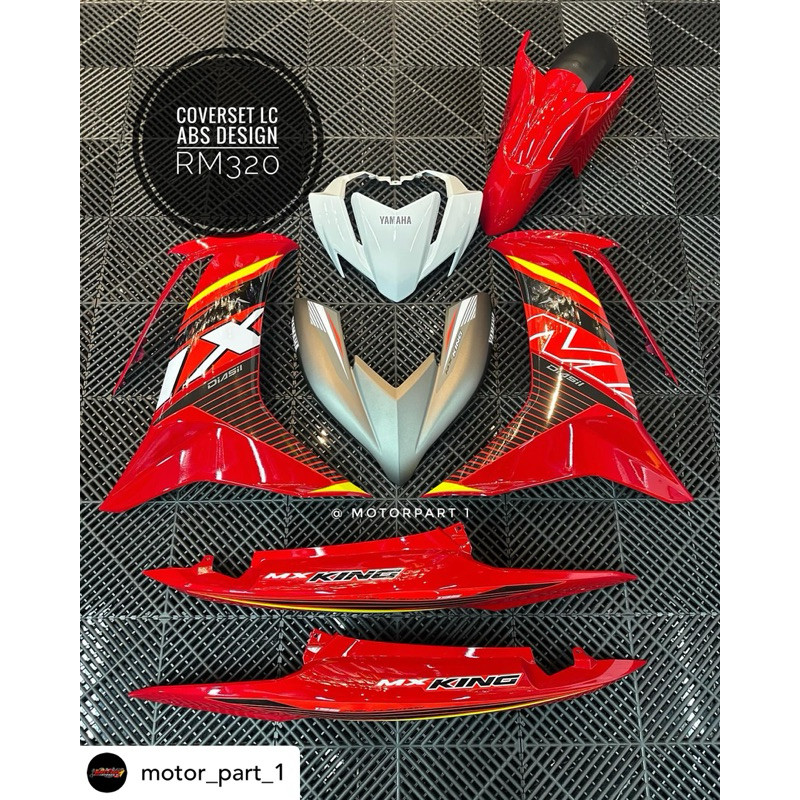 COVER SET LC 135 FI MX KING MERAH SIAP TANAM ORIGINAL ABS | Shopee Malaysia
