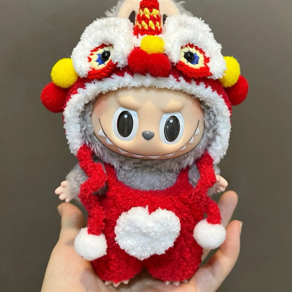 Labubu V1/V2 Doll Accessories Lion Dance Red Color Style New Year ...