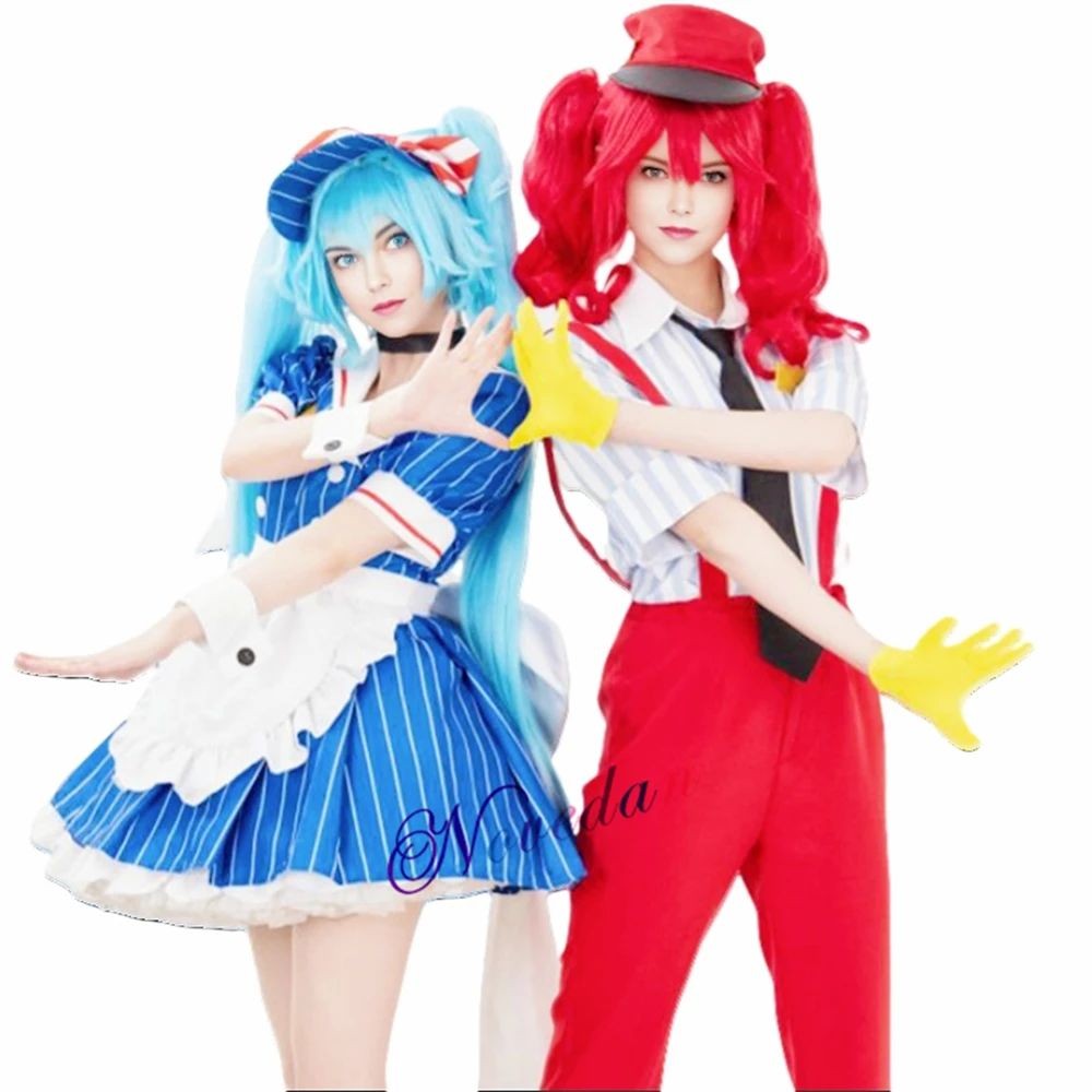 Miku Mesmerizer Cosplay Costume Teto Miku Cosplay Wig Maid Outfit Anime ...