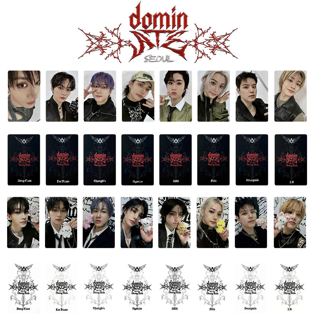 8-9pcs STRAY KIDS Dominate In Seoul JAPAN GIANT HOP Lomo Cards 2025 Offline Bang Chan Lee Know ...