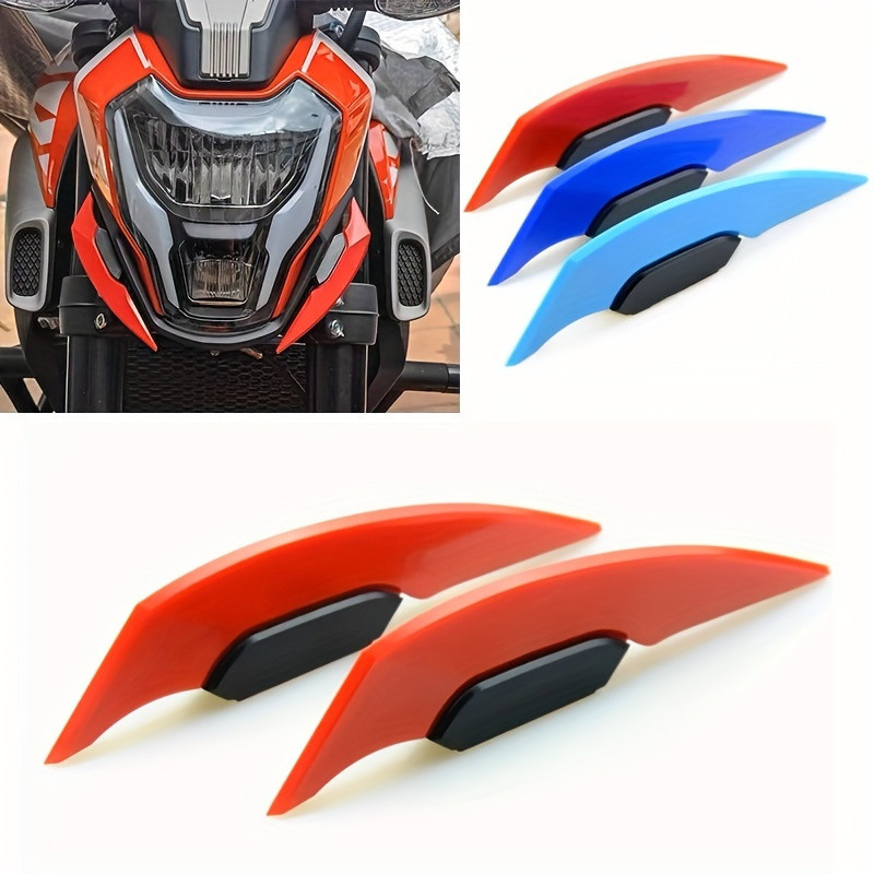 1pair Motorcycle Winglets - Aerodynamic Spoiler Wings with Adhesive ...