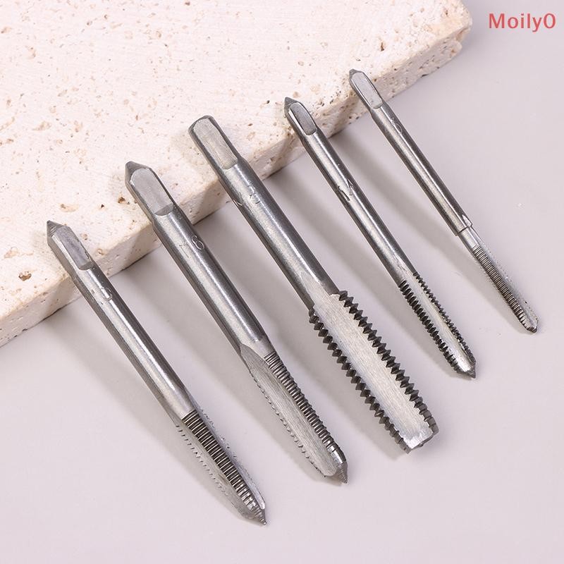{Moily0} Adjustable Silver T-Handle Ratchet Tap Holder Wrench With 5pcs M3-M8 3mm-8mm Machine ...