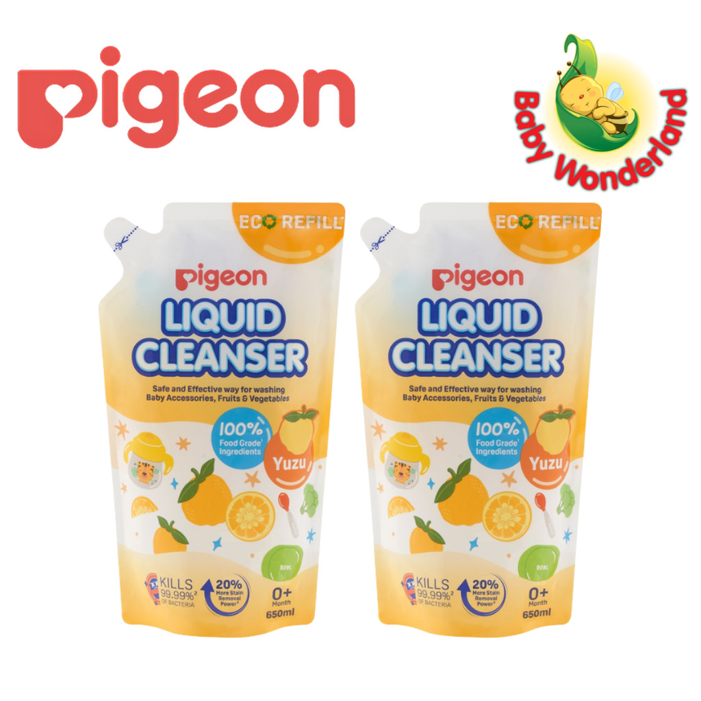 Pigeon Liquid Cleanser Yuzu Refill Set (650ml Refill Pack x2) | Shopee ...