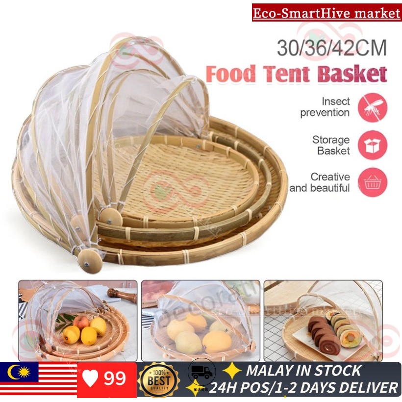 Bamboo Food Tent Handmade Flyproof Food Cover Fly repellent Picnic ...