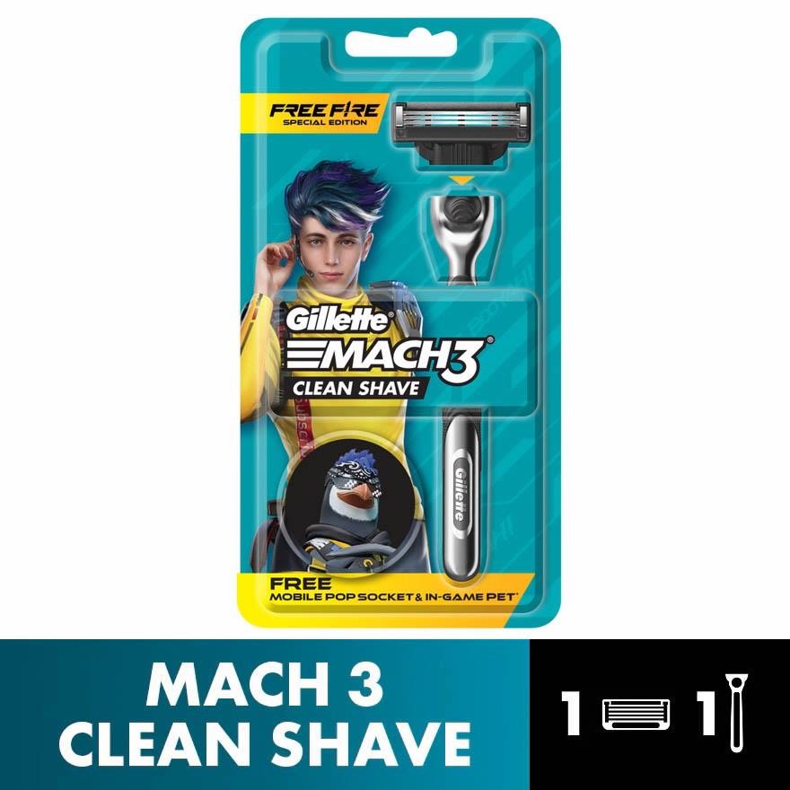 GILLETTE Mach 3 Clean Shave Razor 1Up Gaming | Shopee Malaysia