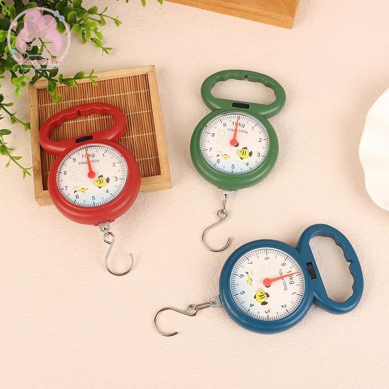 thewoodfamer Portable Fish Scale 10kg Hook Hanging Scales Mini Spring ...