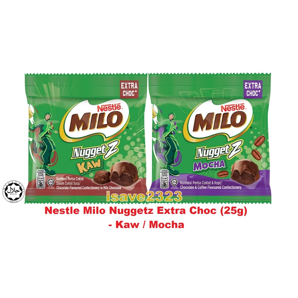 [HALAL] Nestle Milo Nuggetz Extra Choc (25g) - Kaw / Mocha | Shopee ...