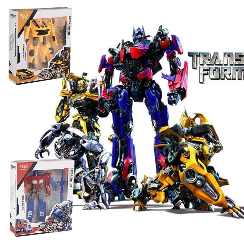 Transformer building block Splicing toys Optimus Prime bumblebee Shockwave Megatron Robot Action ...