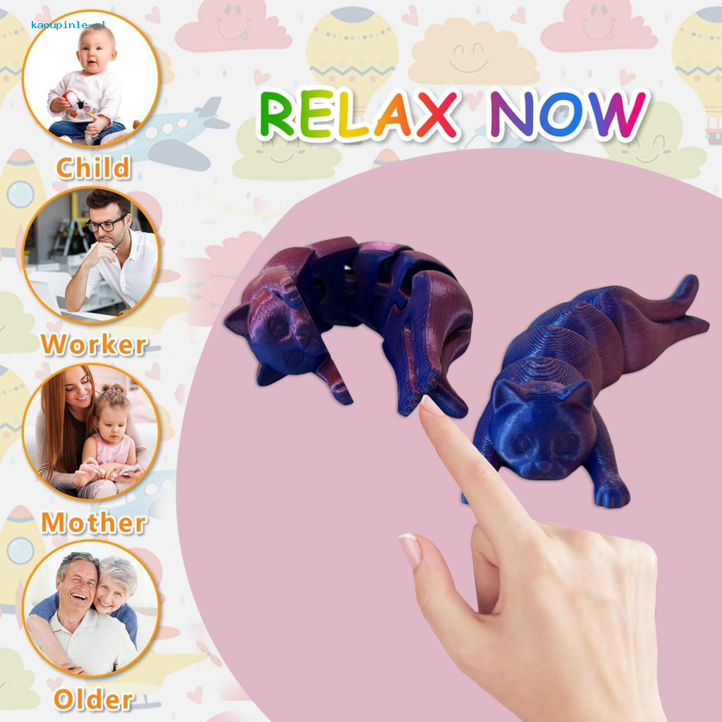 KPL Plastic Cat Decoration Handcrafted Cat Ornament Adorable 3d Printed ...