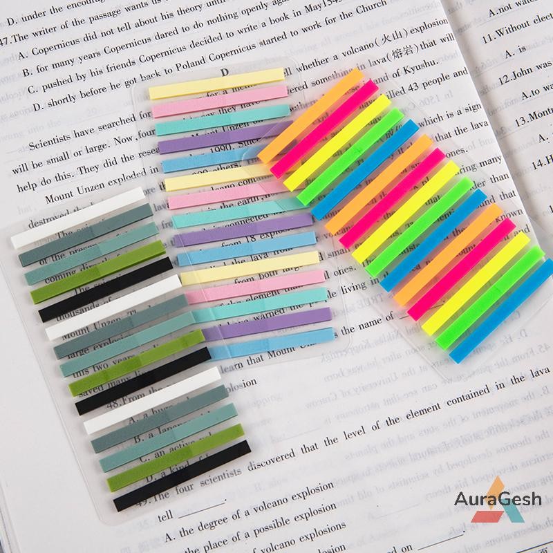 [AuraGesh] 300PCS Color Stickers Transparent Fluorescent Sticky Note ...
