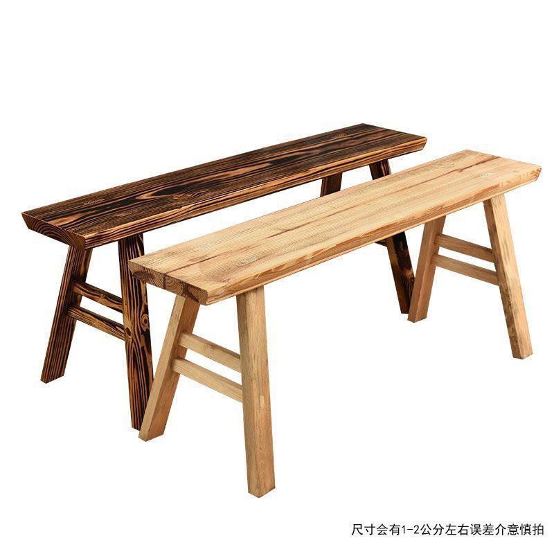Stool Old-fashioned Rectangular Widened Solid Wood Chair Long Strip ...