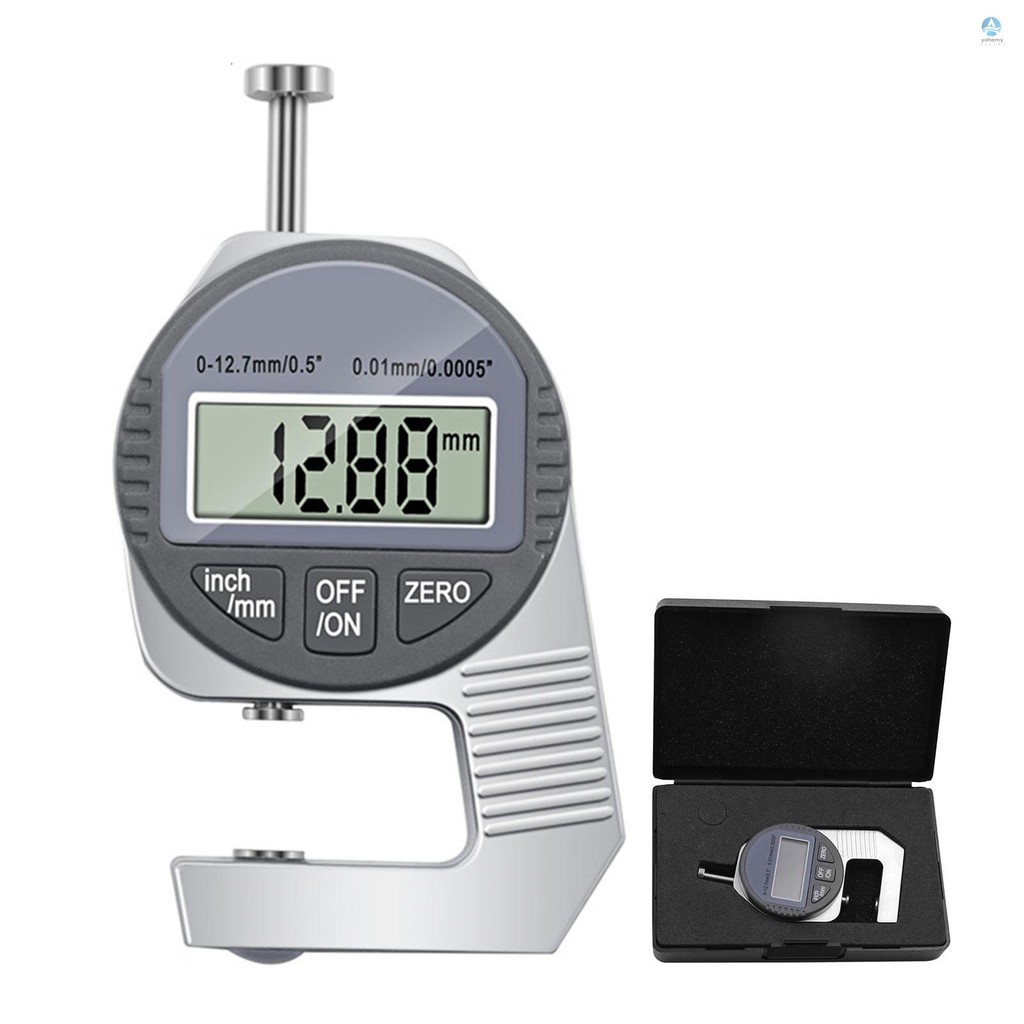Digital Thickness Gauge Inch/ Metric Thickness Measuring Tools 0-0.5 ...