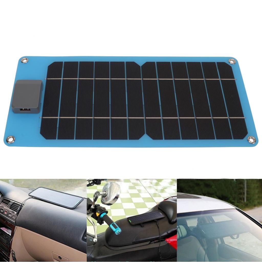 Solar Panel Powered Car Battery Portable 8W 5V High Temperature ...