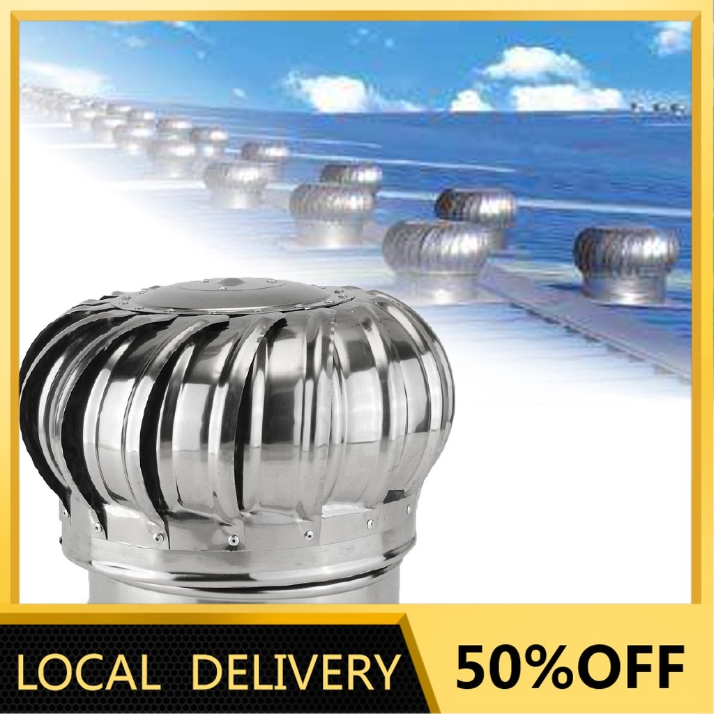 200mm Stainless Steel Roof Ventilator Wind Turbines Air Vent Attic ...
